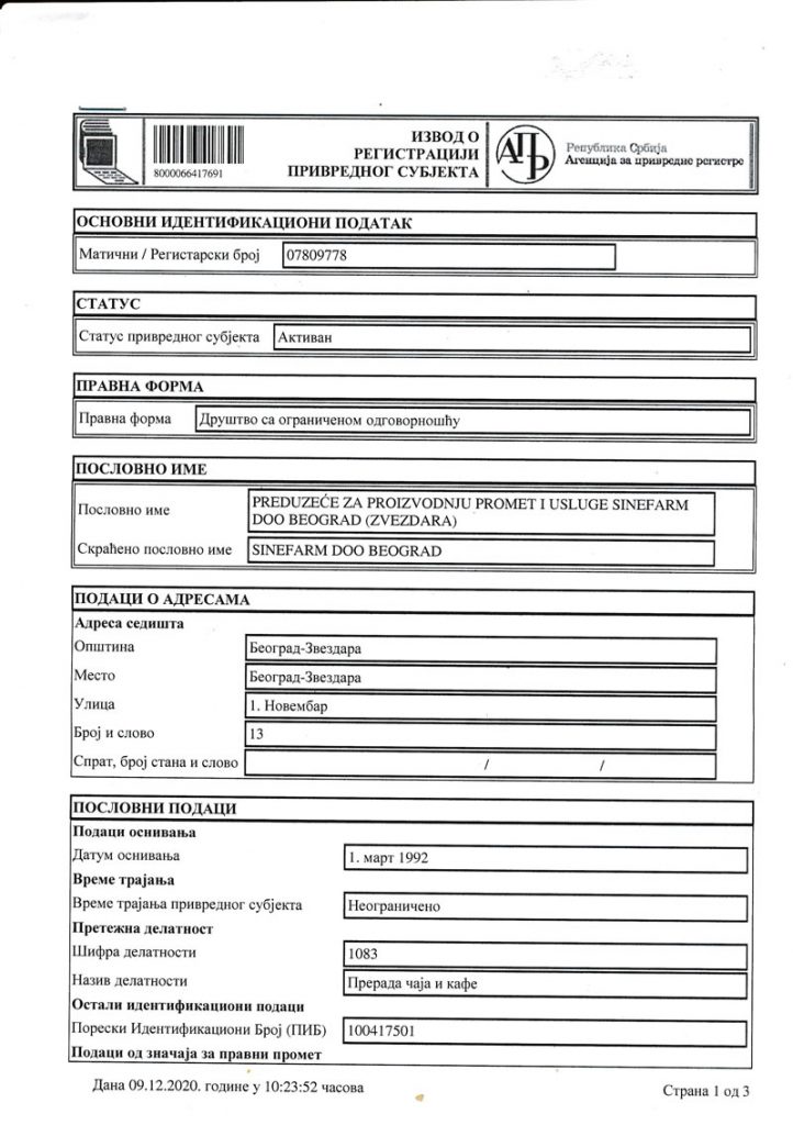 apr-izvod - Sinefarm